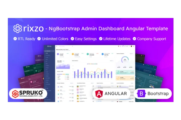 Rixzo - NgBootstrap Admin Dashboard Angular Template
