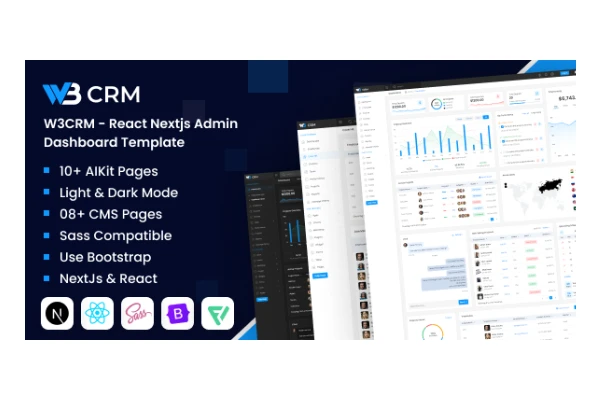 W3CRM - React Next Js Admin Dashboard Template