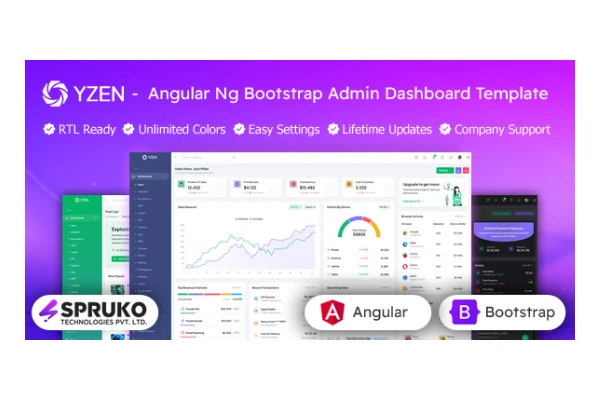 Yzen - Angular NG Bootstrap Admin Template