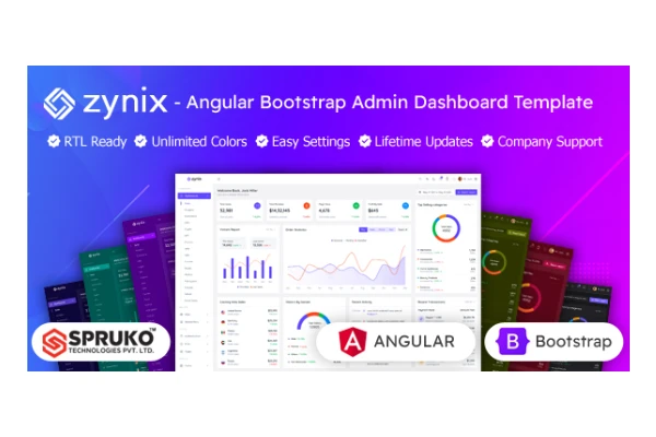 Zynix - Ngbootstrap Angular Dashboard Template
